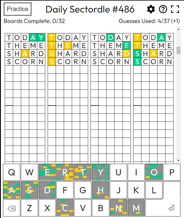 32 Wordle - Play 32 Wordle On Quordle Wordle